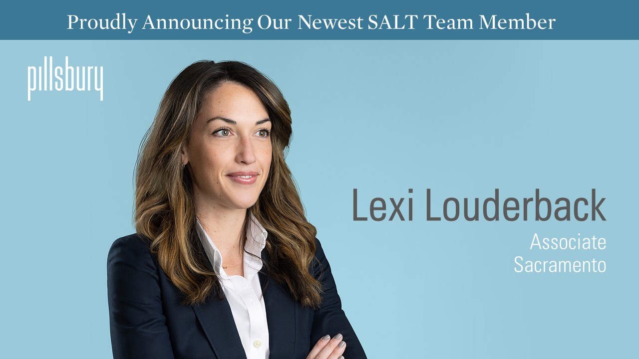 Welcome to Pillsbury SALT, Lexi! — SeeSALT Blog — May 28, 2021
