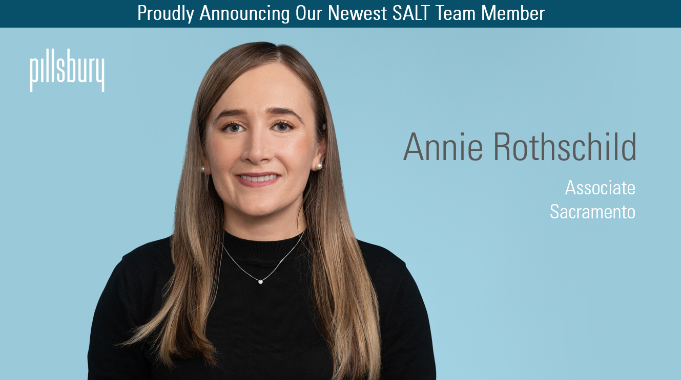 Welcome to Pillsbury SALT, Annie! — SeeSALT Blog — August 27, 2025
